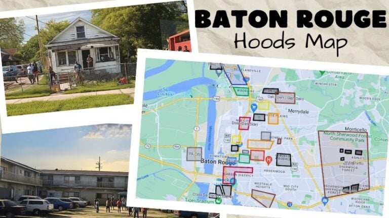 Map of the Baton Rouge Hoods, Gang Sets, and Ghetto Areas...